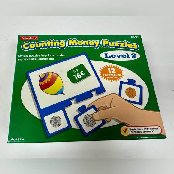 Lakeshore | Toys | Lakeshore Counting Money Puzzles Blue | Poshmark